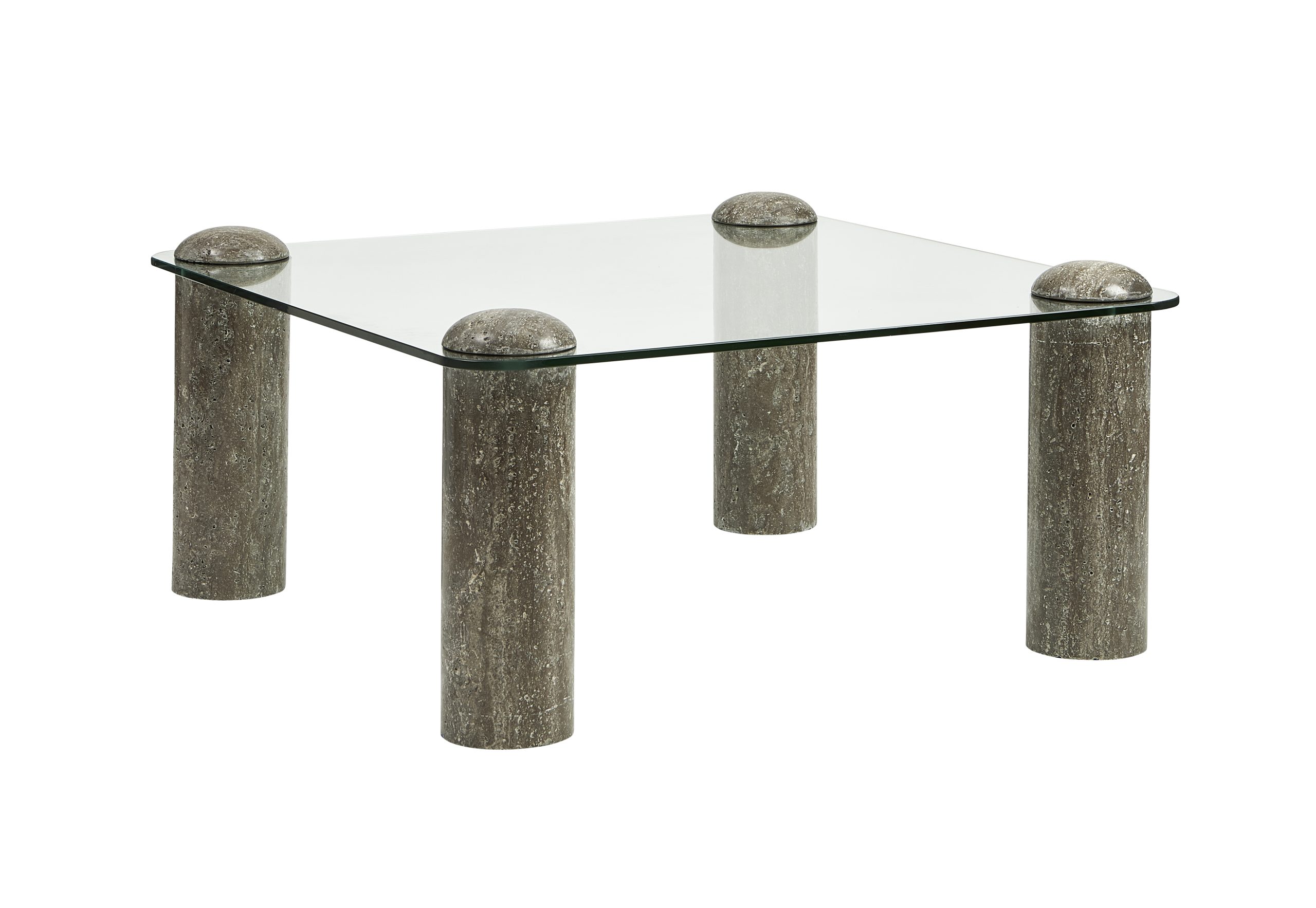 Glass Travertine Pillar Cocktail Table 8376-33 by Maitland Smith | Marc ...