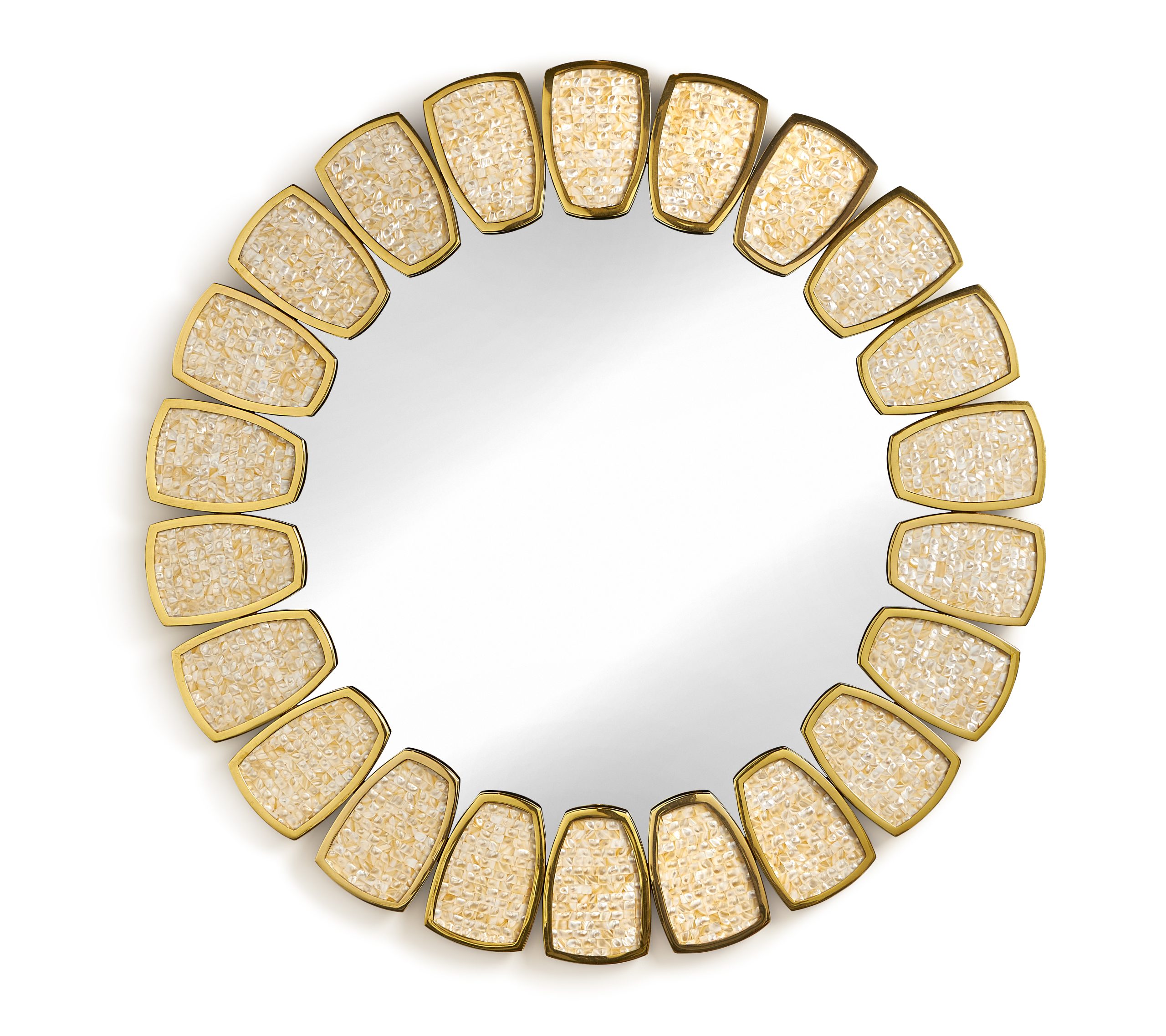 Large Mop Mirror With Shiny Brass Detail 8395-28 by Maitland Smith ...