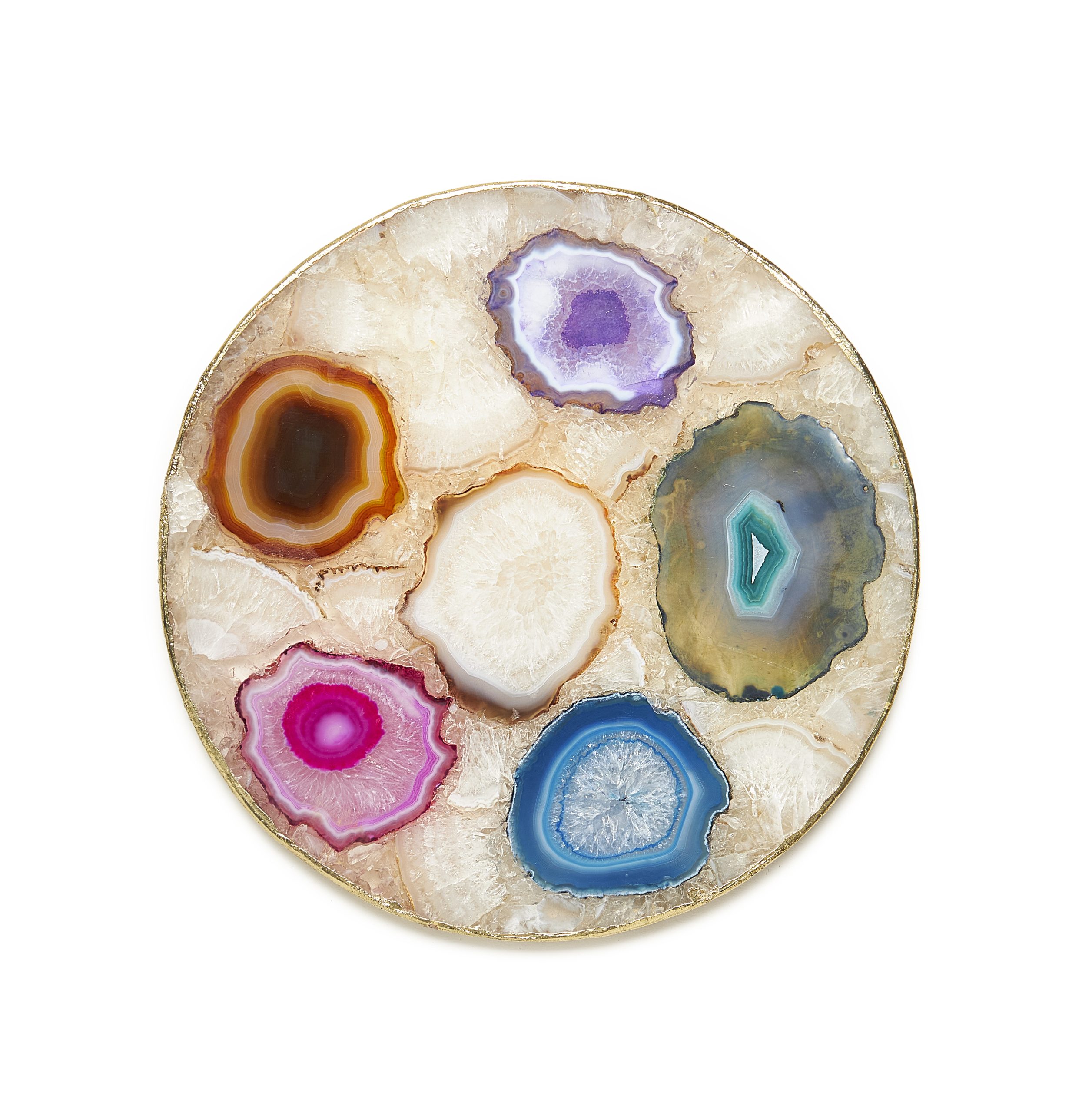 Agate Trivets With Gold Trim 8410-12 by Maitland Smith | Marc Pridmore ...